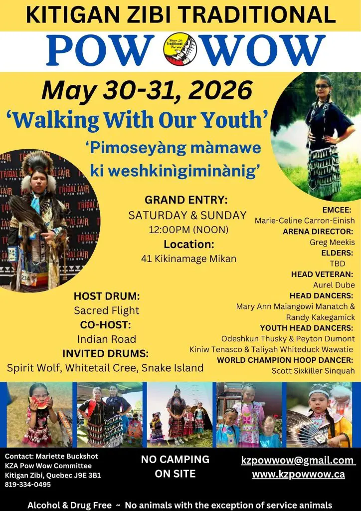 Pow Wow traditionnel de Kitigan Zibi 2026 - Tourisme Vallée-de-la-Gatineau
