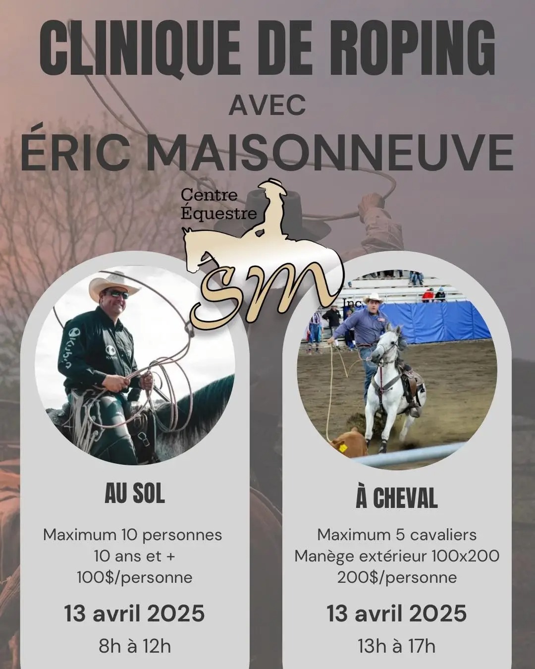 Clinique de "Roping" avec Éric Maisonneuve - Tourisme Vallée-de-la-Gatineau