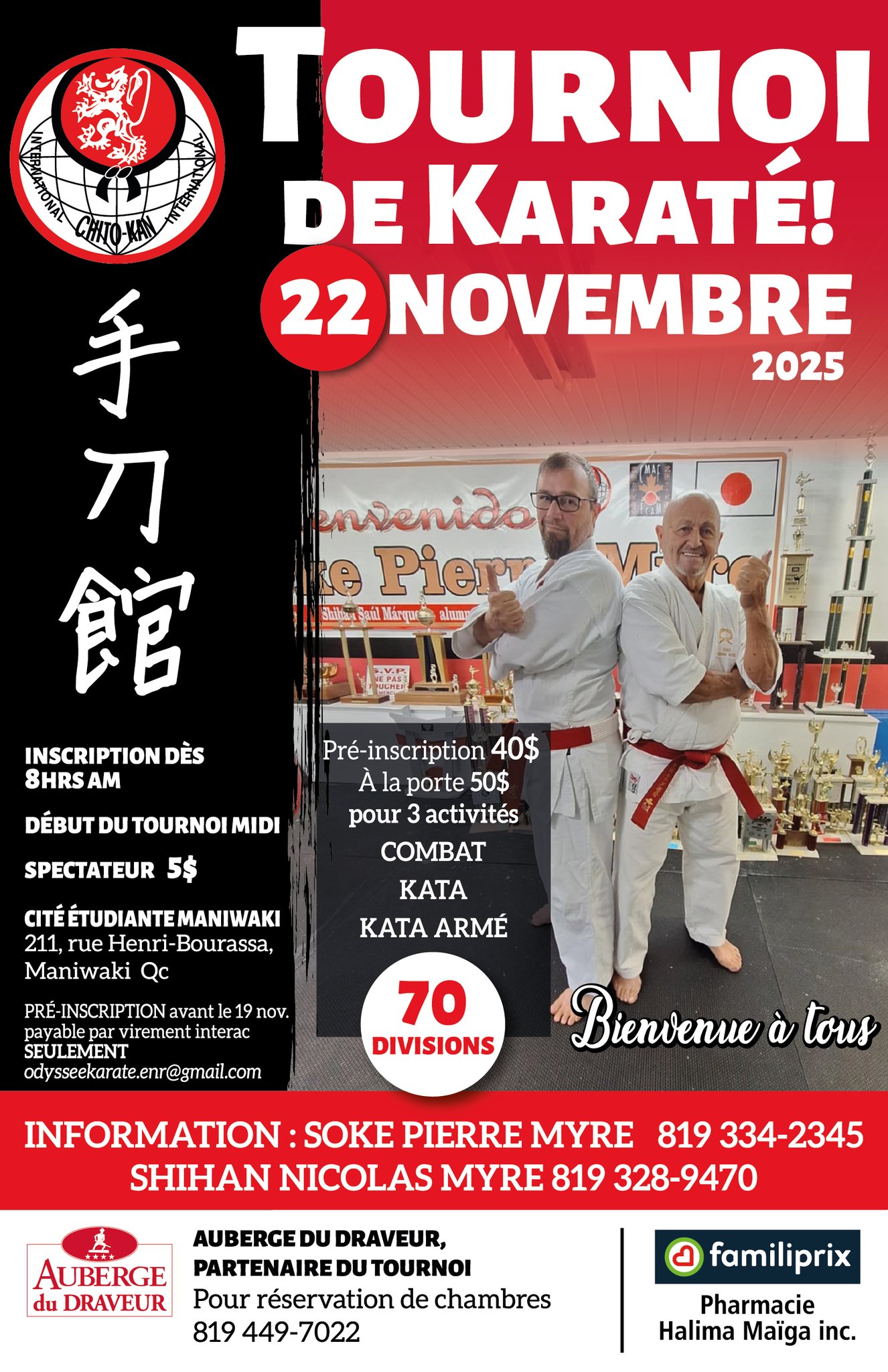 Chito-Kan Karate Tournament - Tourisme Vallée-de-la-Gatineau